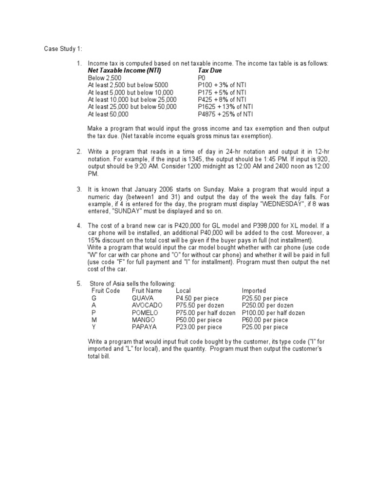 Case Study 1 | PDF | Output (Economics) | Taxes
