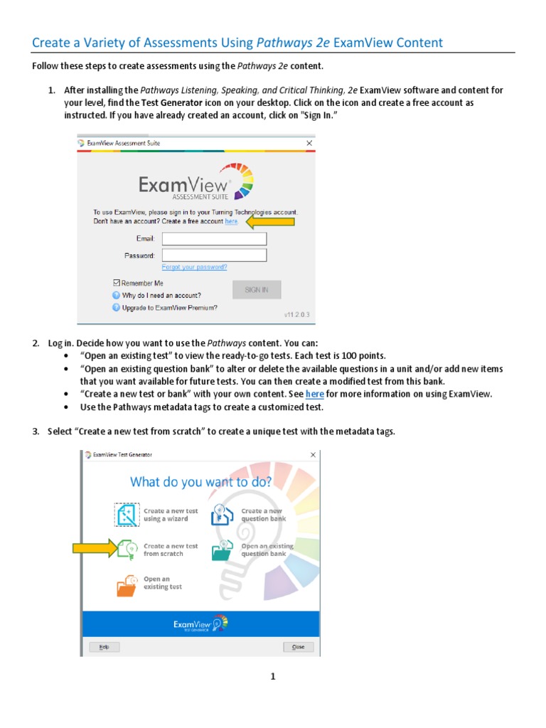 Create Varied Assessments Using Pathways ExamView | PDF | Icon (Computing) | Metadata