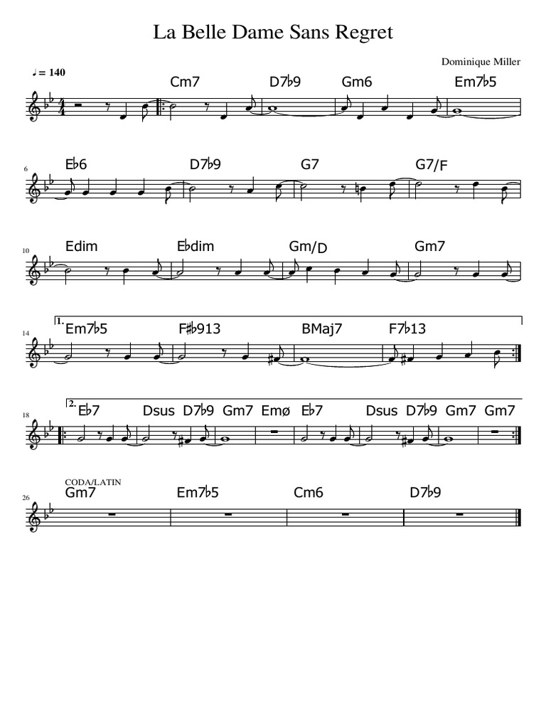 Belle Dame Sans Regret | PDF