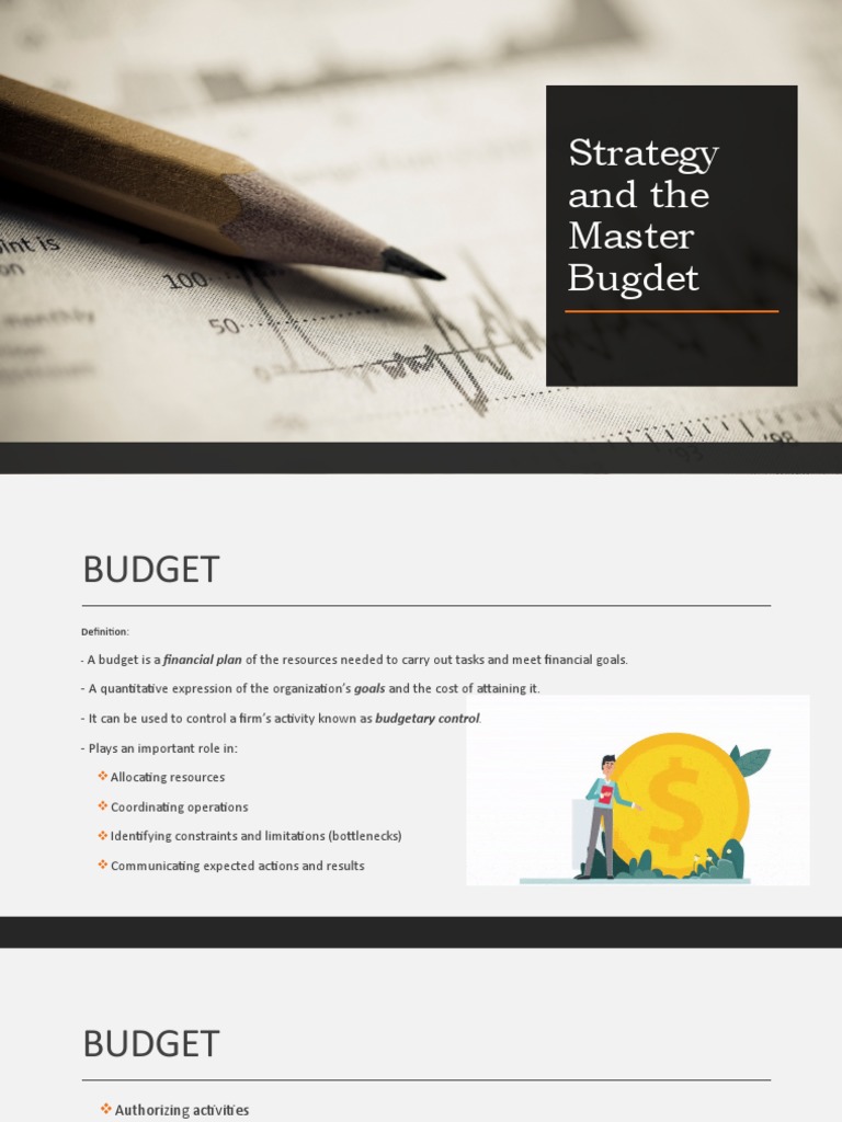 Strategy and The Master Bugdet | PDF | Goal | Budget