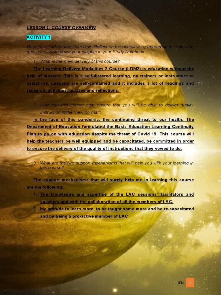 LDM 2 Module 1 | PDF | Facilitator | Teachers