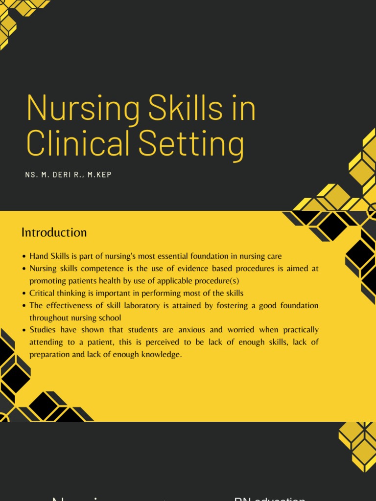 Nursing Skills in Clinical Setting | PDF | Nursing | Competence (Human ...