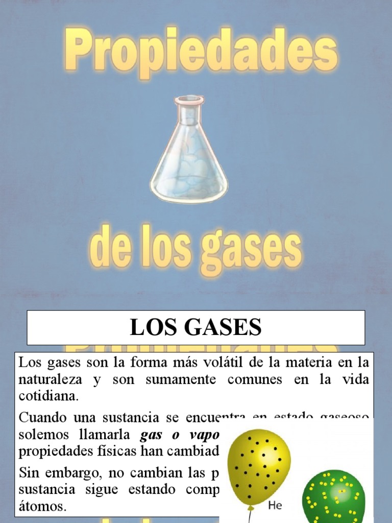 Propiedades de Los Gases - Química | PDF | Gases | Líquidos