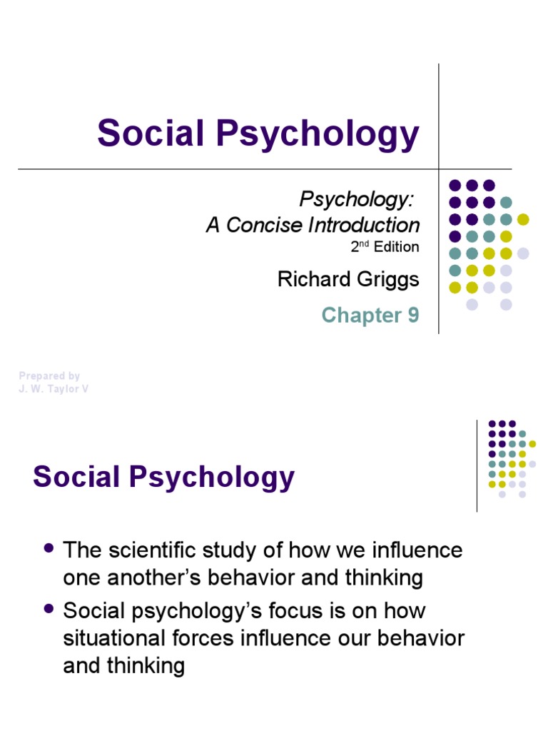 Social Psychology: Psychology: A Concise Introduction | PDF | Obedience ...