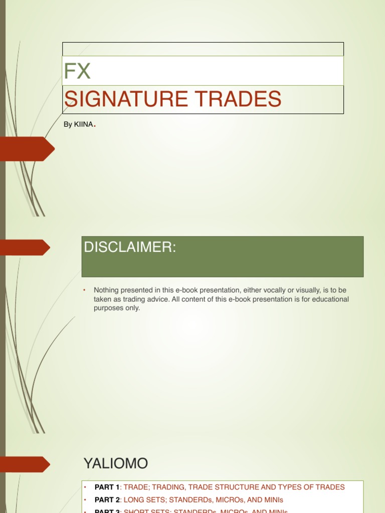 Signature Trades: by Kiina | PDF