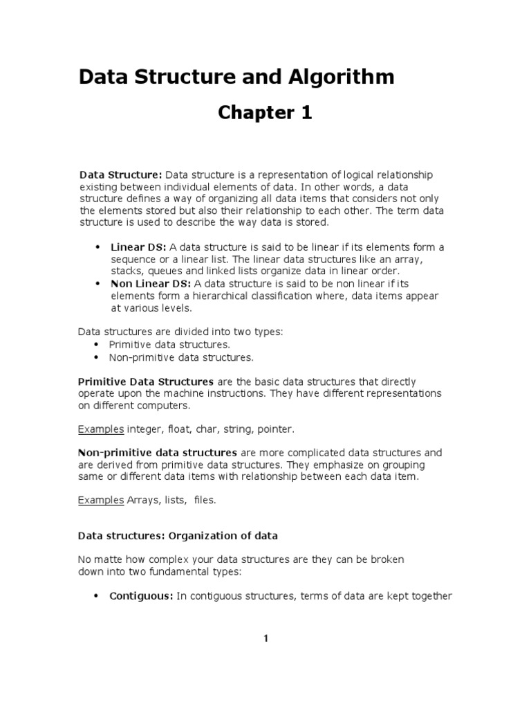 Ds Algo Ch 1 Data Structures And Algorithms Pdf Pointer Computer Programming