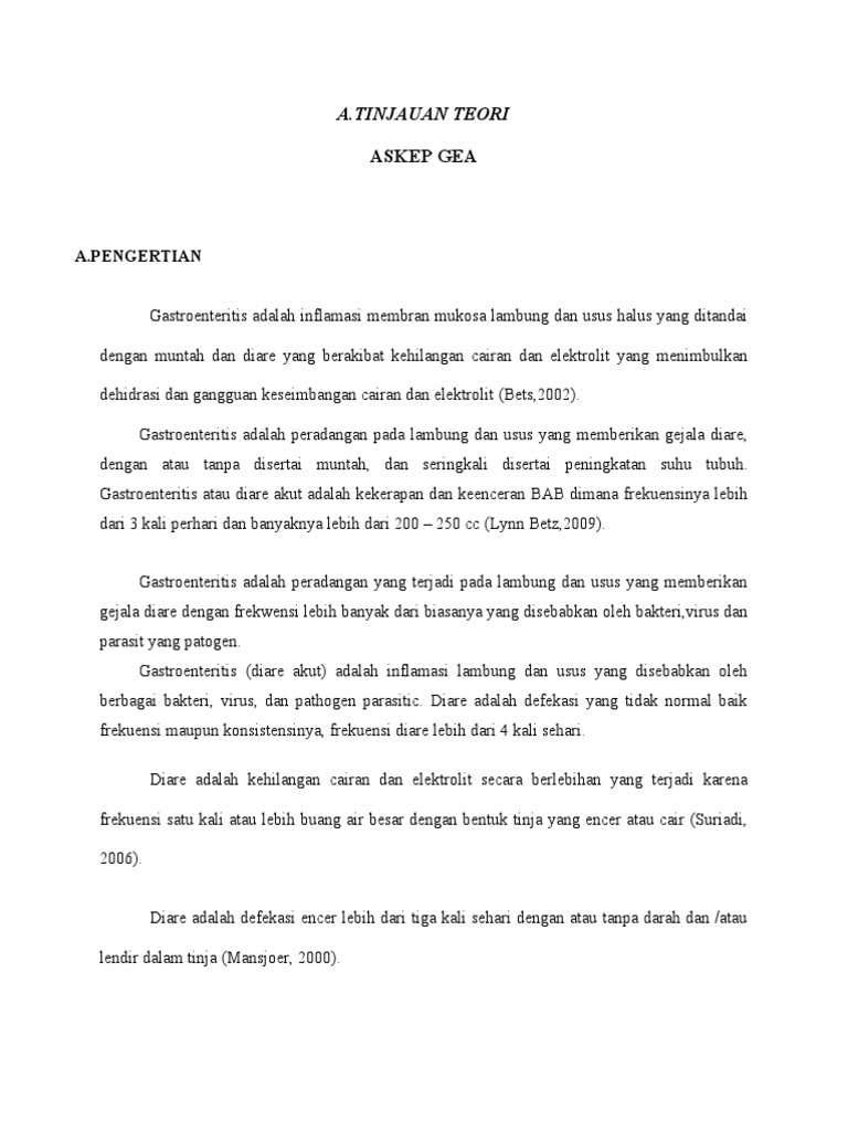 Askep Gea Pada Dewasa | PDF | Kesehatan Holistik