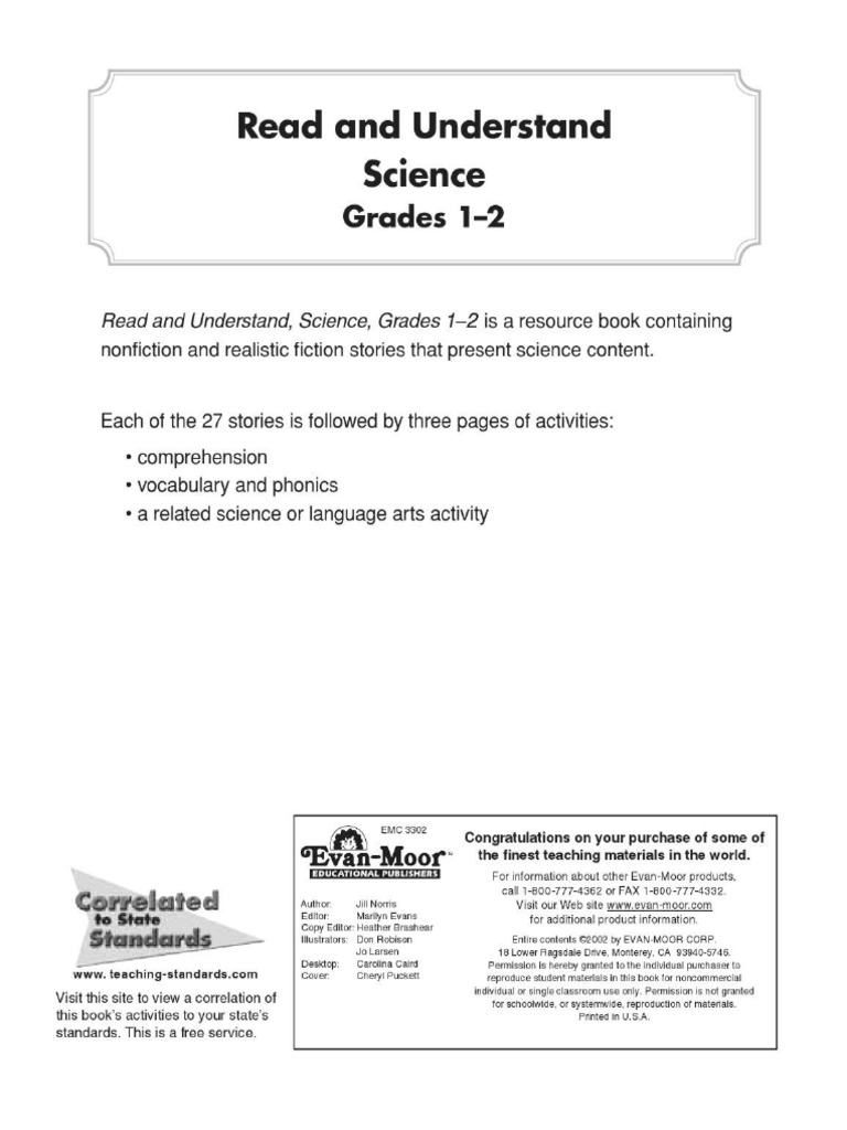 Read and Understand Science Grades 1-2 PDF | PDF