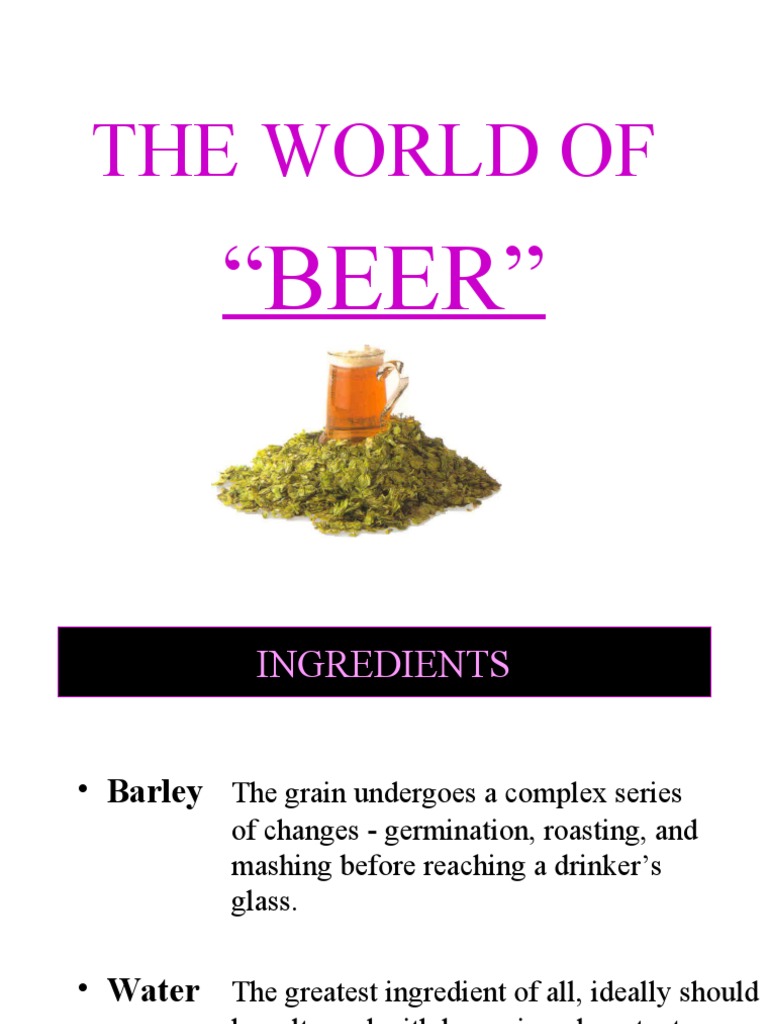The World Of: "BEER" | PDF | Brewing | Malt