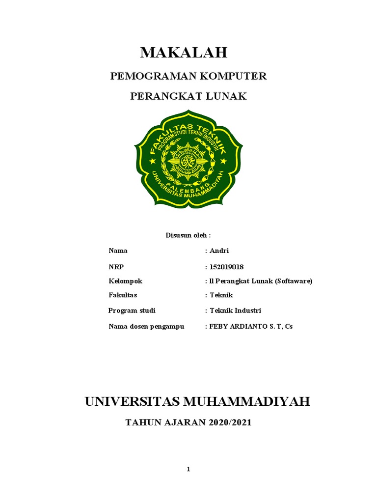 Makalah Pemrograman Komputer | PDF