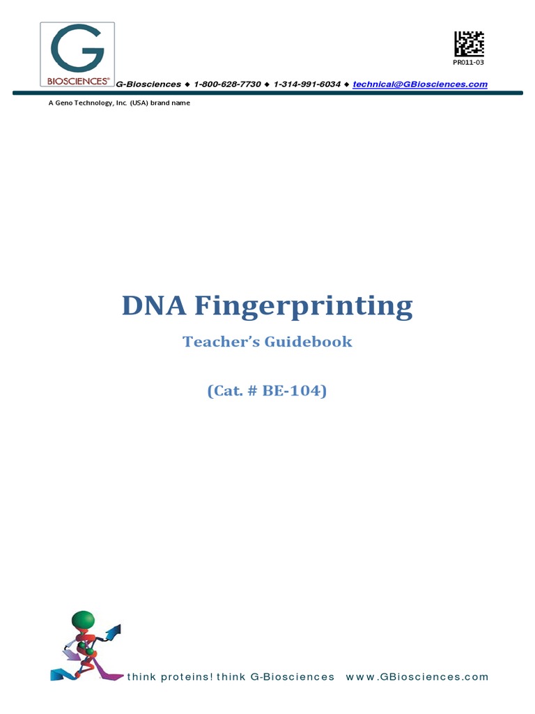DNA Fingerprinting: Teacher's Guidebook (Cat. # BE-104) | PDF | Dna ...