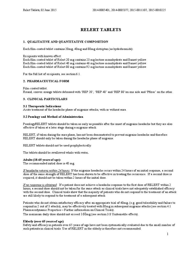 Relert Tablets: 1. Qualitative and Quantitative Composition | Download ...