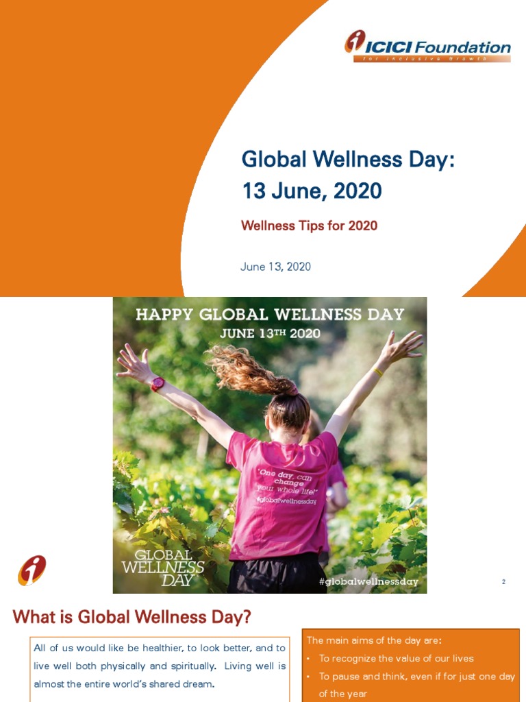 Global Wellness Day: Tips for Healthy Living | PDF | Healthy Diet ...