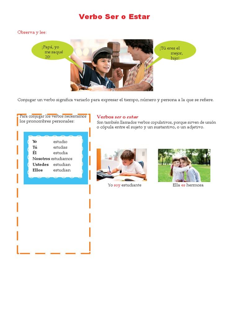 Verbo Ser o Estar | PDF | Verbo | Asunto (gramática)