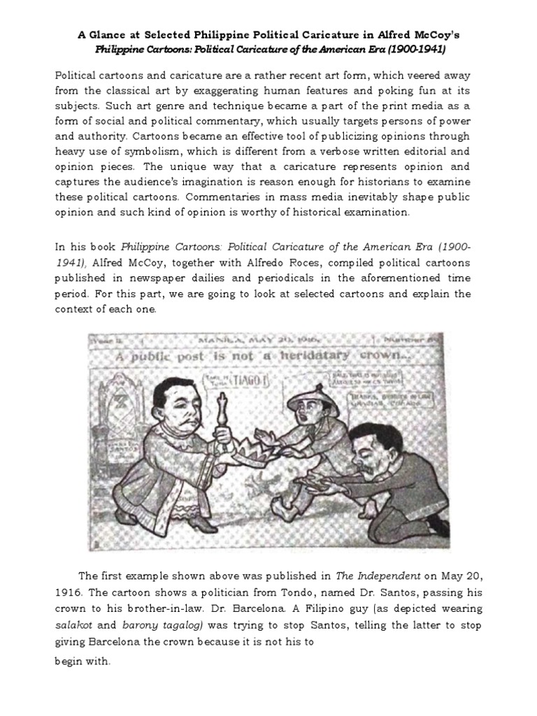 Philippine Political Caricatures (1900-1941) | PDF | Caricature ...