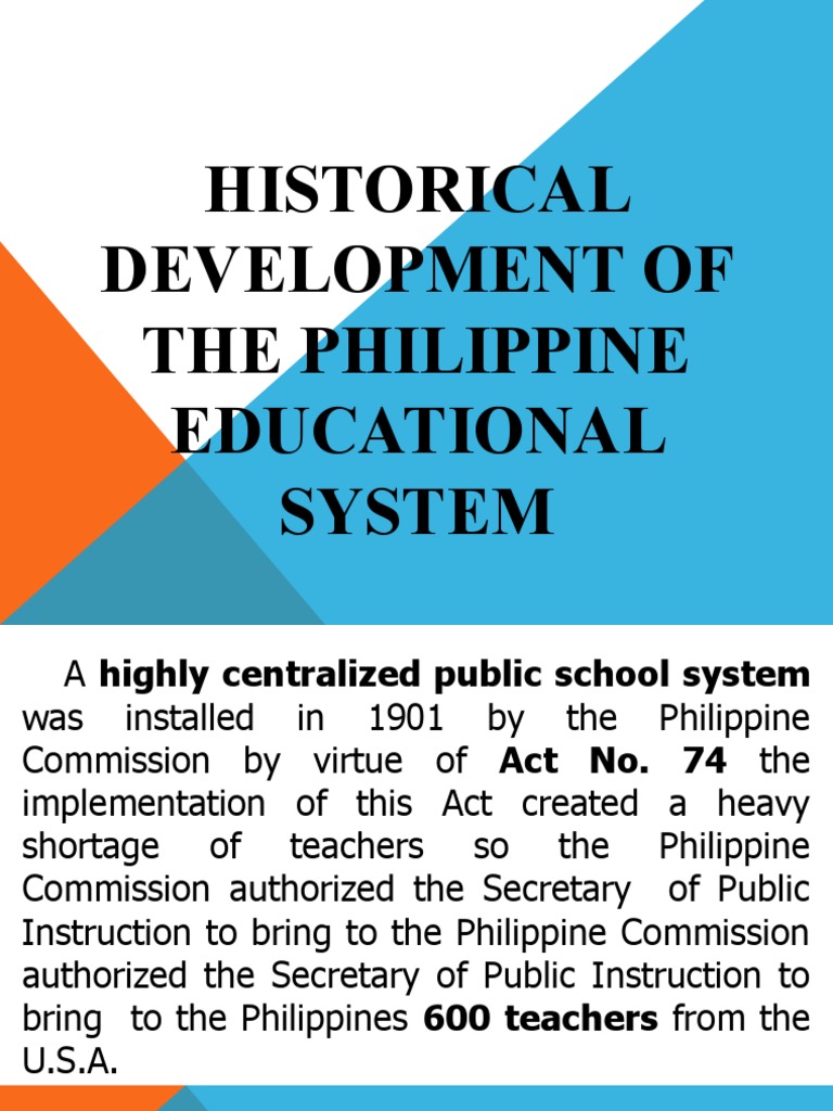 Historical Development of The Philippine Educational System | PDF ...