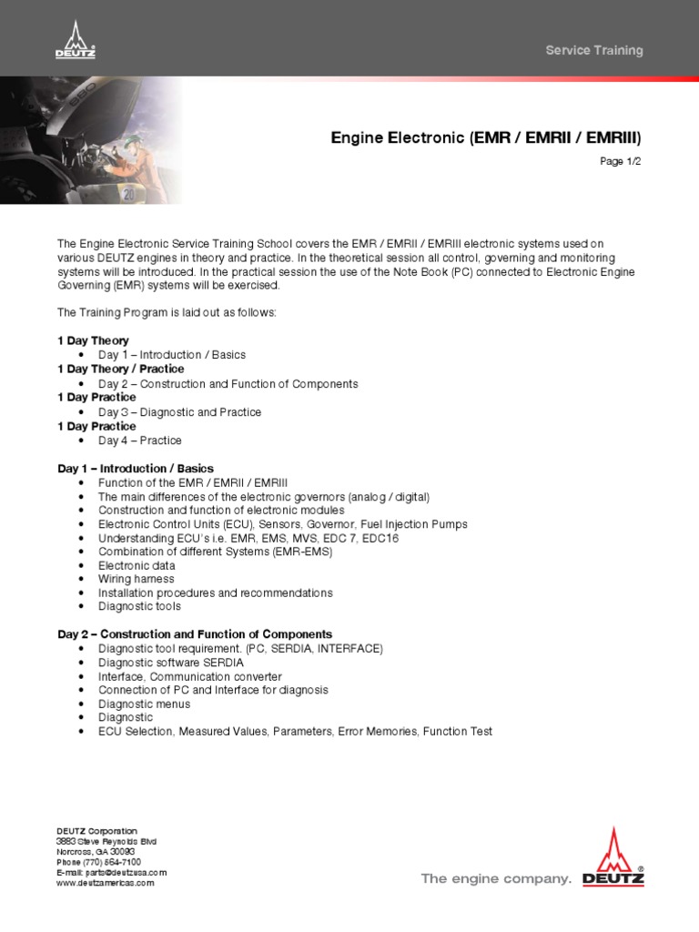 DEUTZ Service Engine Electronic | PDF | Electronic Health Record ...