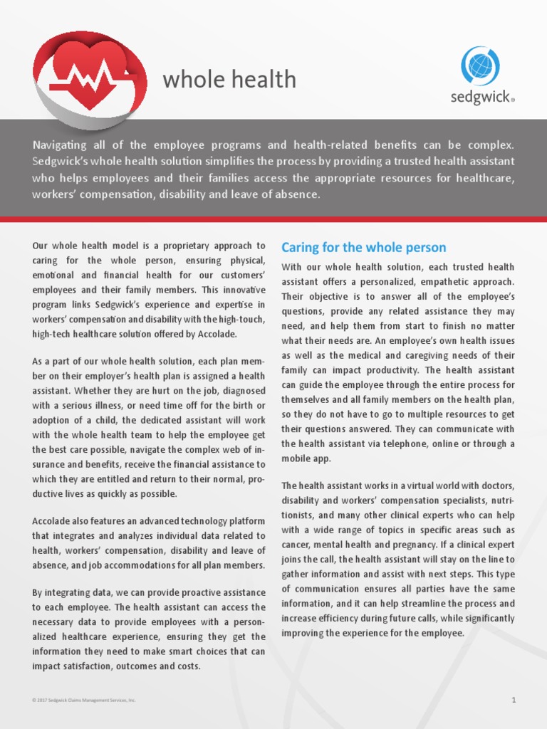 Whole Health: Caring For The Whole Person | PDF | Employment | Health ...
