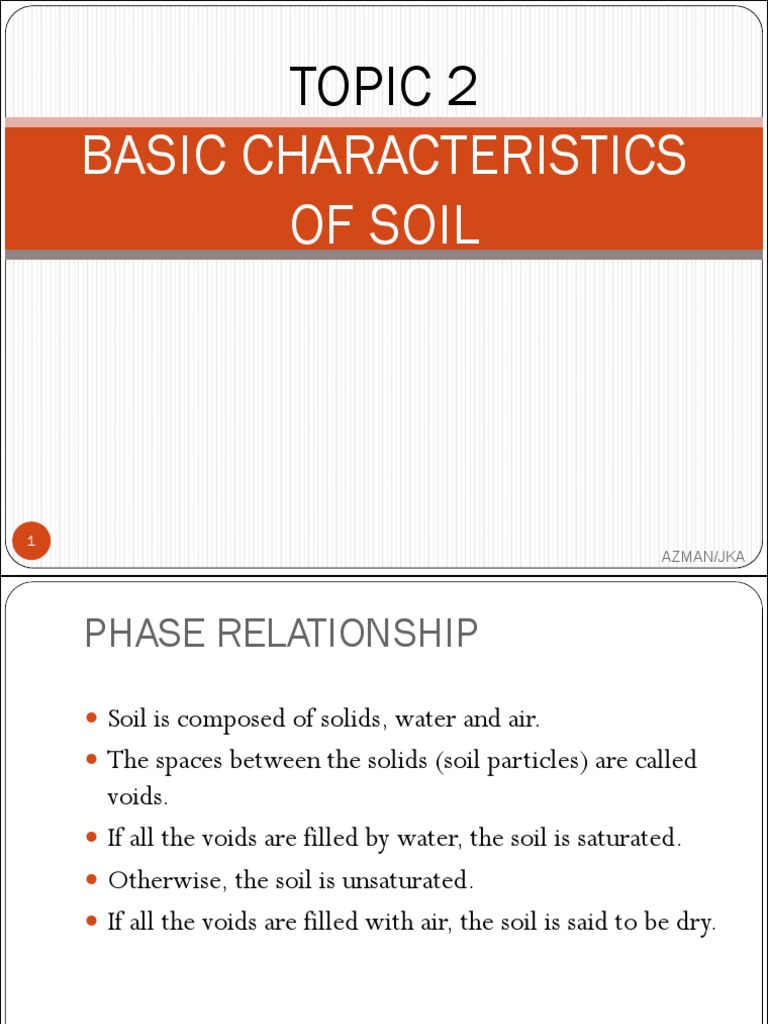Topic 2 Basic Characteristics Soil Pdf Pdf Soil Science Soil