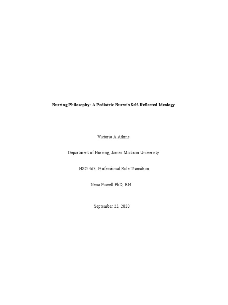 Nursing Philosophy Paper | PDF | Nursing | Health Care