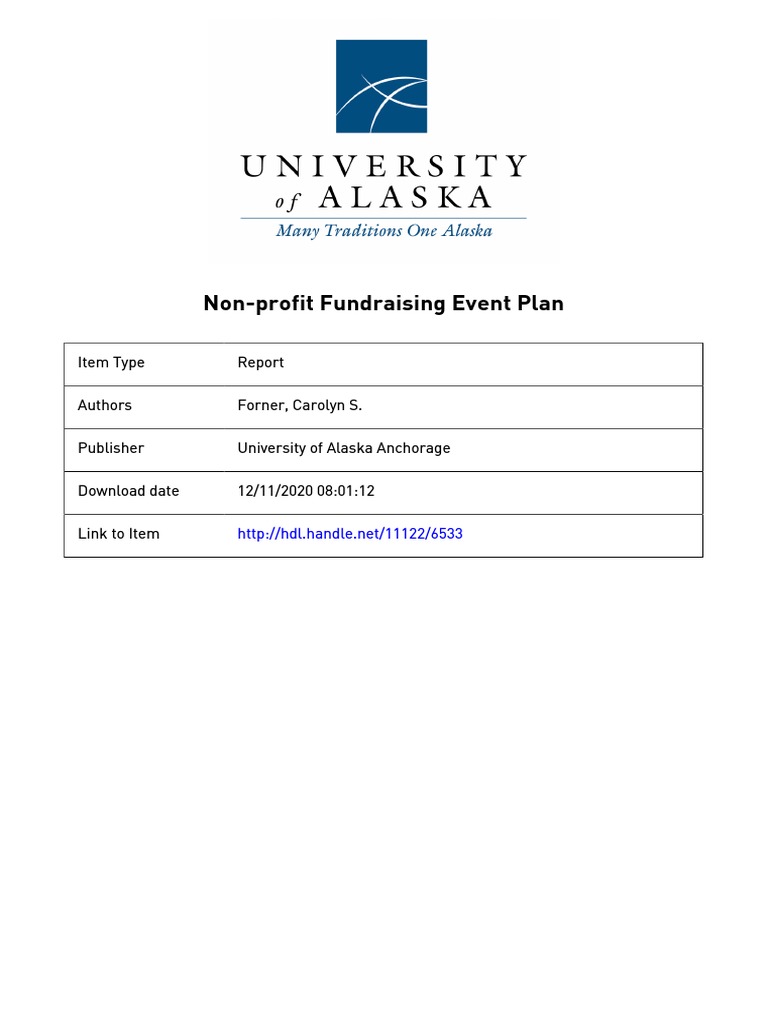 Forner, Carolyn Final Project | PDF | Nonprofit Organization | Project ...