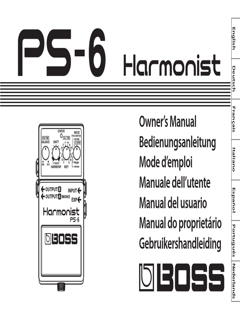 Manual Boss PS-6 | PDF | Harmony | Sound