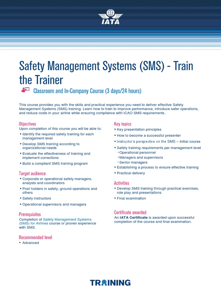 SMS Training for Safety Leaders | PDF | Personal Trainer | Test ...