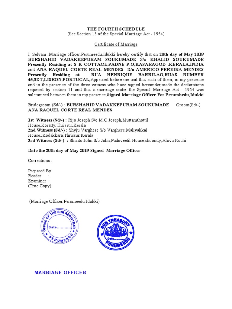 The Fourth Schedule | PDF