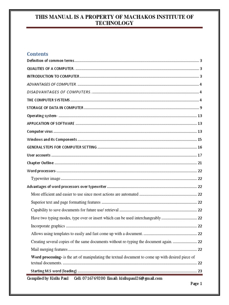 Ict Manual PDF | PDF | Computer Keyboard | Computer Data Storage