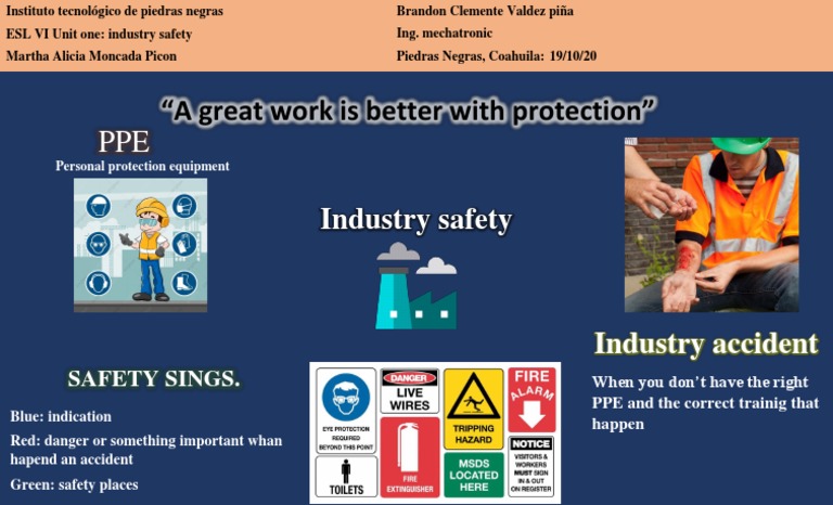 "A Great Work Is Better With Protection": Industry Safety | PDF