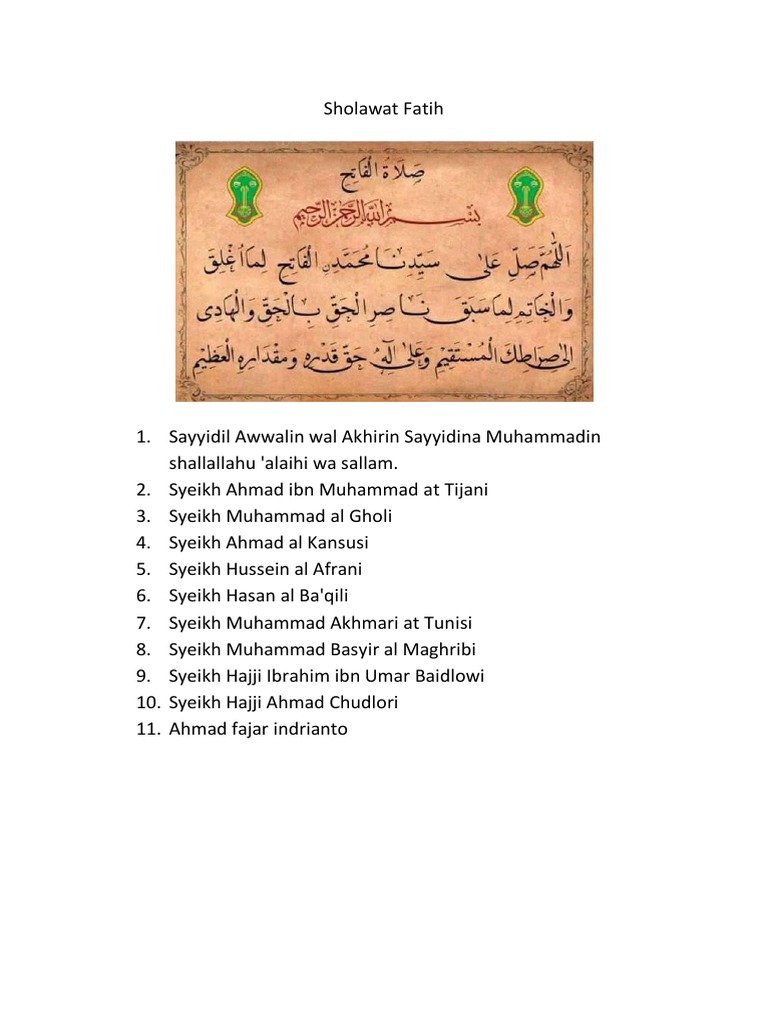 Sholawat Fatih Pdf Pdf