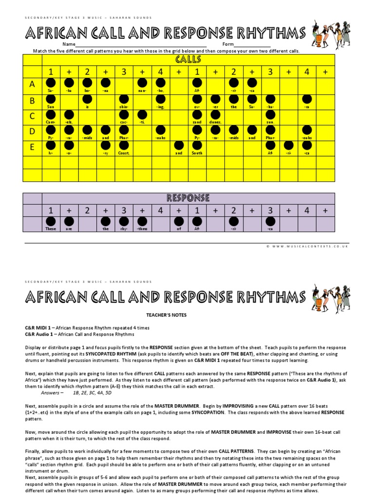 AFRICANGEN2 | PDF | Rhythm | Musical Notation