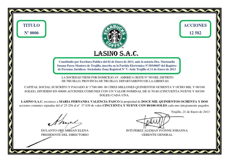Lasino Acciones | PDF