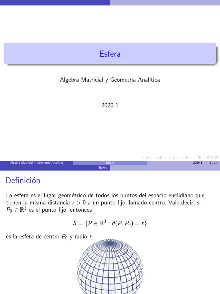 Formulas de Esfera en 3D - R3 | PDF | Esfera | Geometria plana)