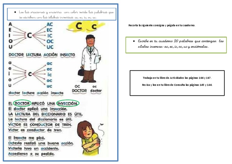 SÍLABAS INVERSAS Ac, Ec, Ic, Oc, Uc | PDF
