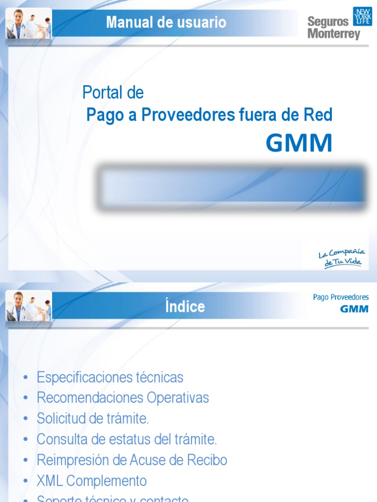 Guía del usuario para el portal de pago a proveedores externos de GMM | PDF | Xml | Informática