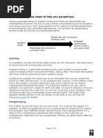 Paraphrasing Tool and Example | PDF | Understanding | Paragraph