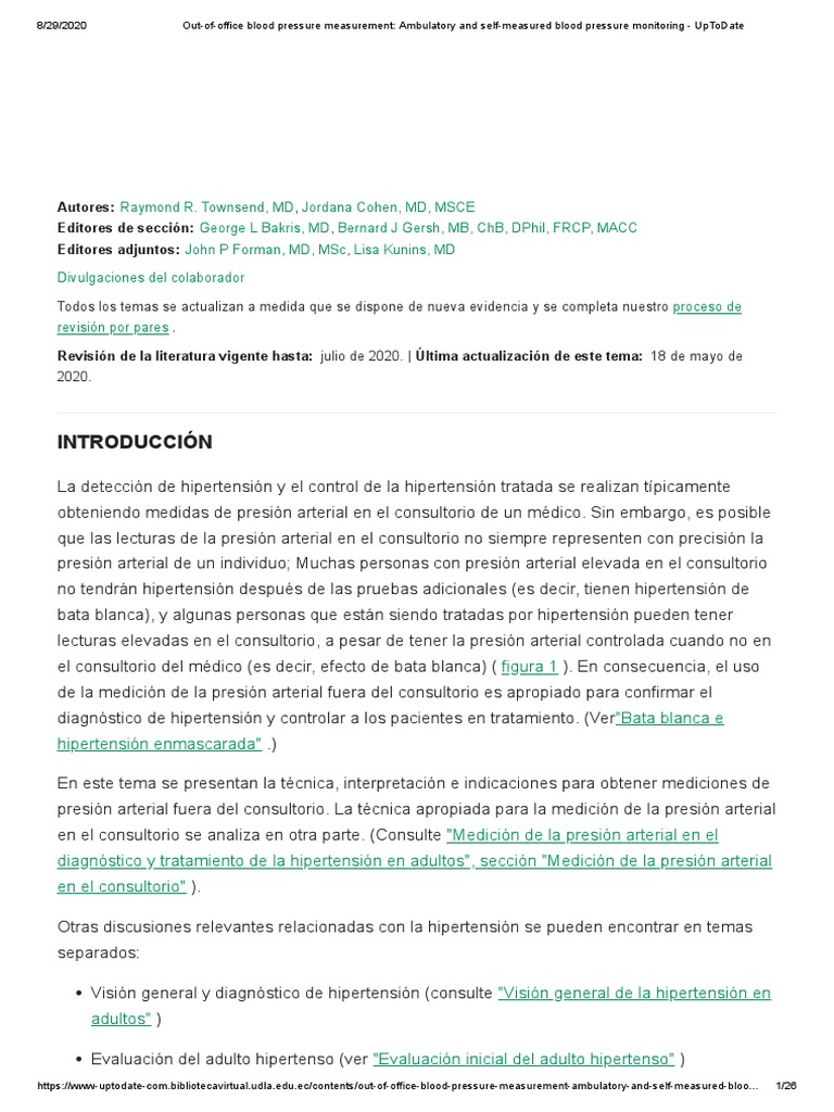 PDF Ampa y Mapa PDF | Descargar gratis PDF | Hipertensión | Presión ...