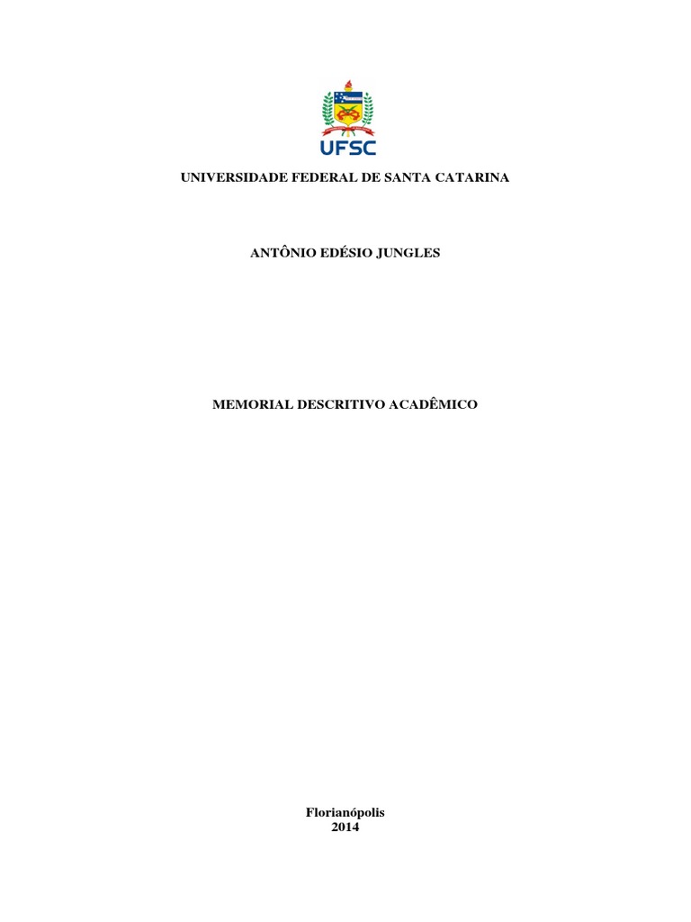 Modelo de Memorial Pronto | Download grátis PDF | Pós-graduação | Mestrado