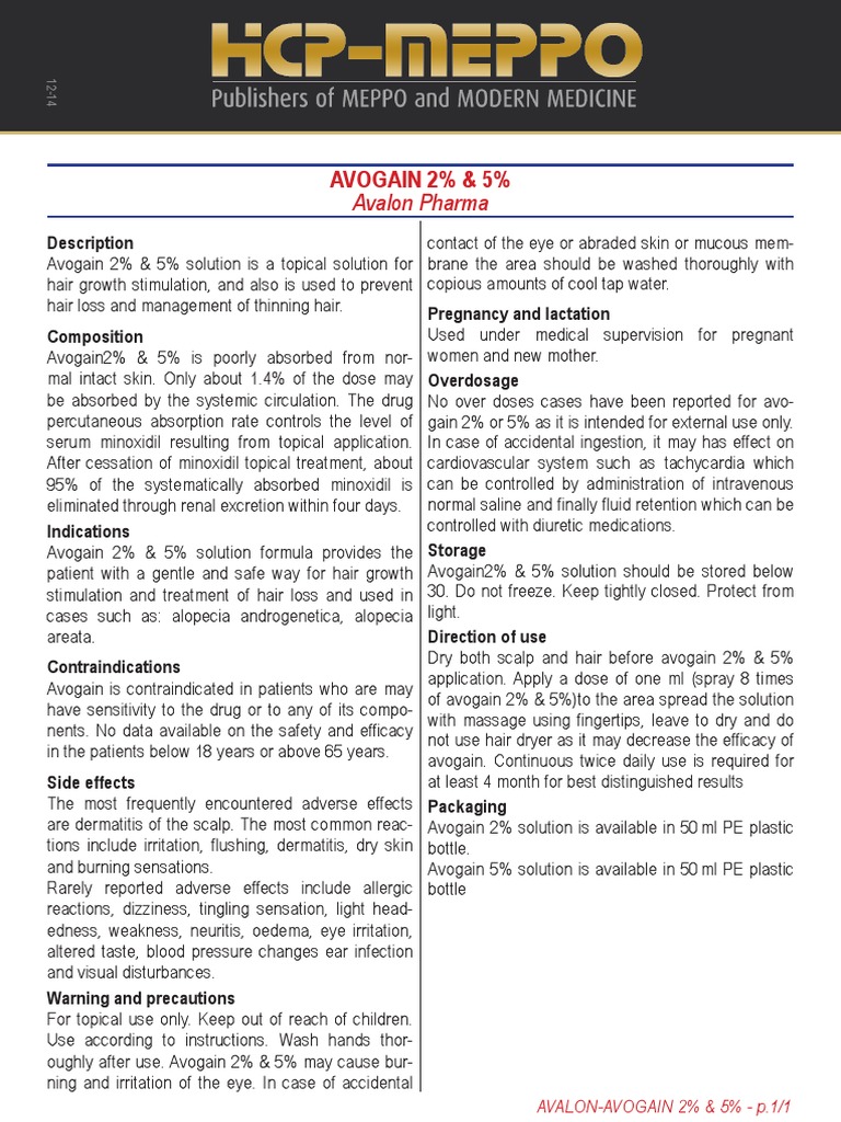 2485 Avogain 1426003722 PDF | PDF | Topical Medication | Adverse Effect