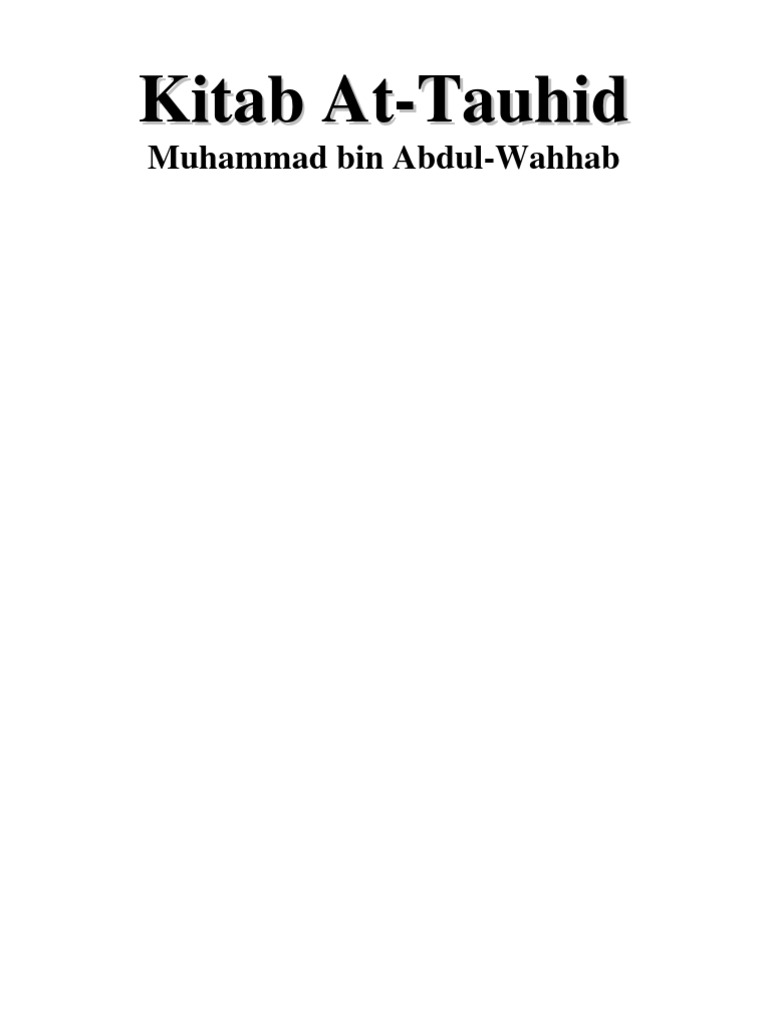 Kitab at Tawheed | PDF | Tawhid | Prophets And Messengers In Islam