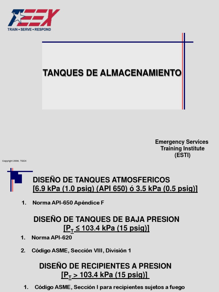 F Tanques de Almacenamiento y Normas API | PDF | Tanques | Colector de ...