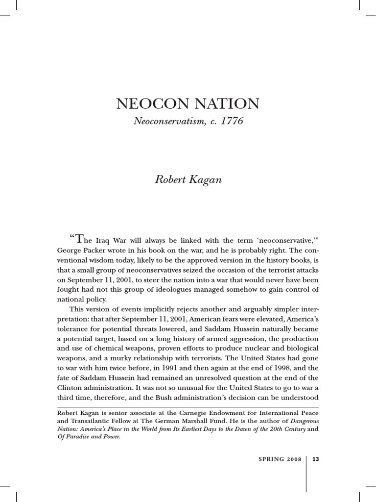 Neoconservatism and American Foreign Policy Traditions | PDF ...