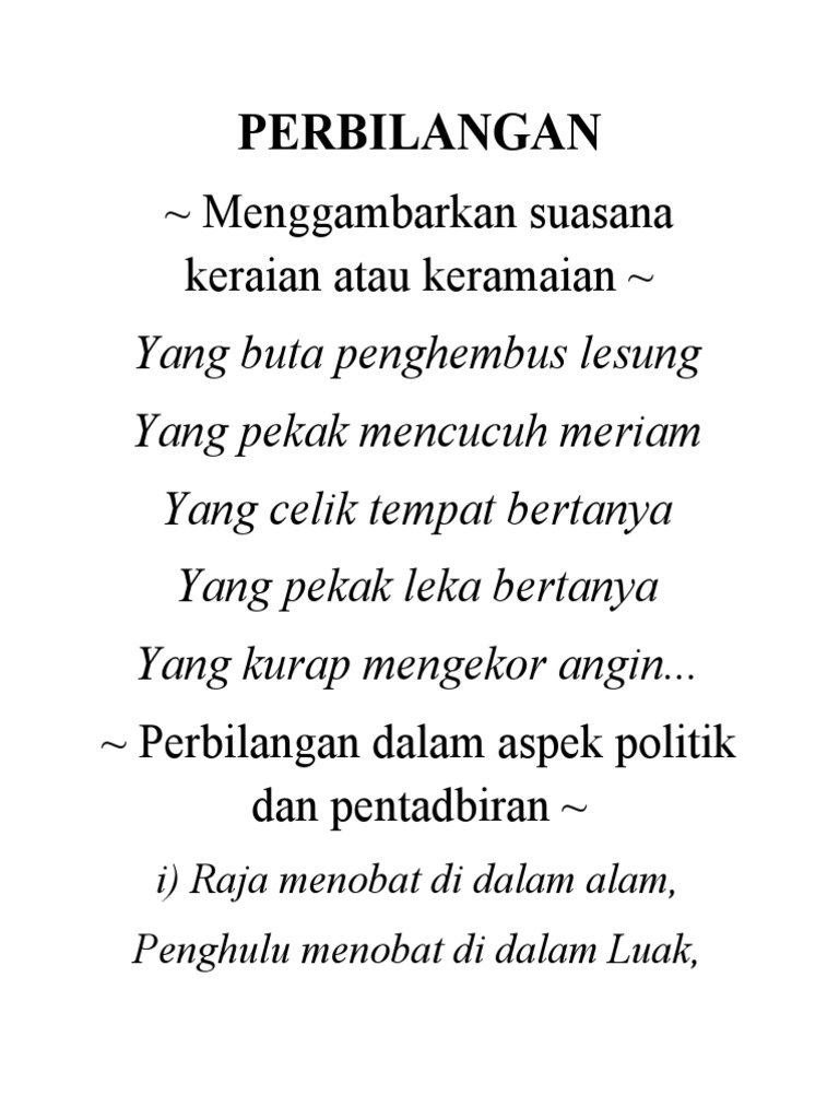 PERBILANGAN | PDF