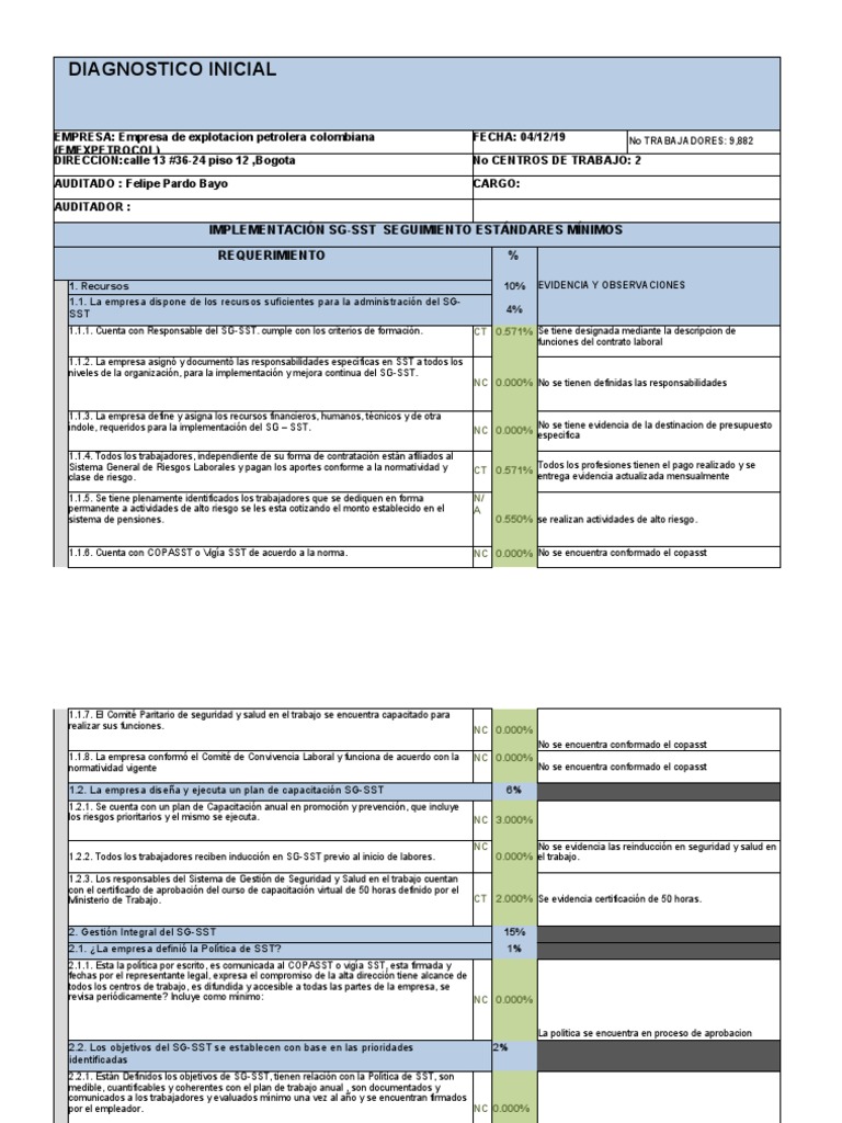Diagnostico Inicial | PDF | Diagnostico medico | Evaluación