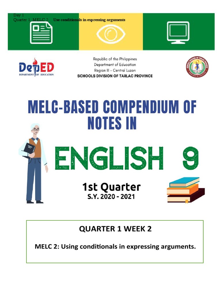Quarter 1 Week 2: MELC 2: Using Conditionals in Expressing Arguments ...