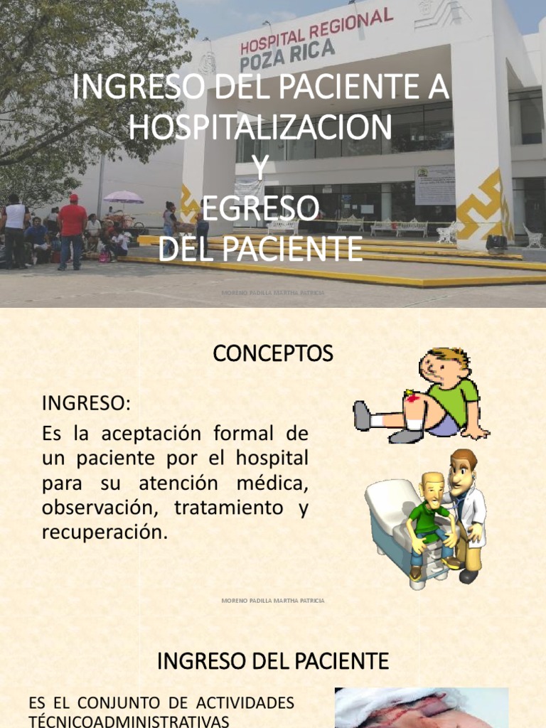 Ingreso Del Paciente A Hospitalizacion | PDF | Hospital | Ciencias del ...