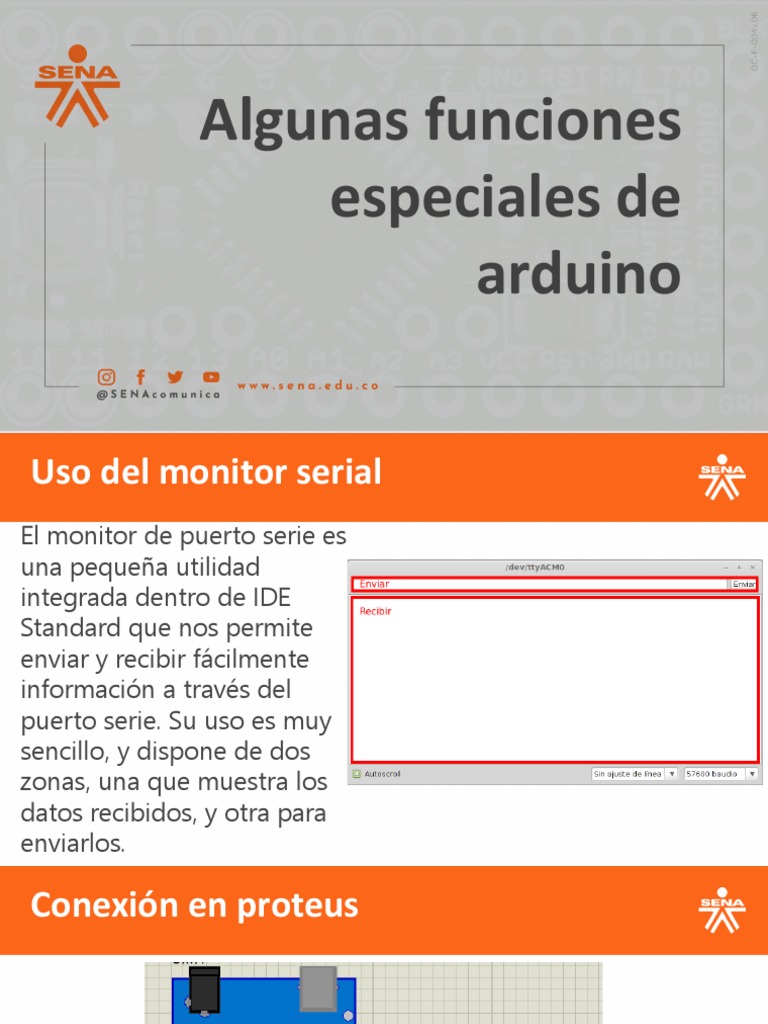 Algunas Funciones Especificas Arduino Pdf Pdf Monitor De Computadora Arduino