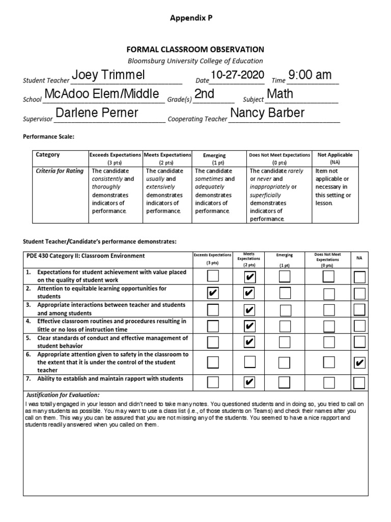 3rd Formal Observation 1 | PDF | Teachers | Classroom