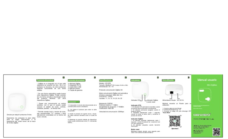 Guía del Mini Hub ZigBee Orvibo | PDF | Ingeniería Informática | Redes ...